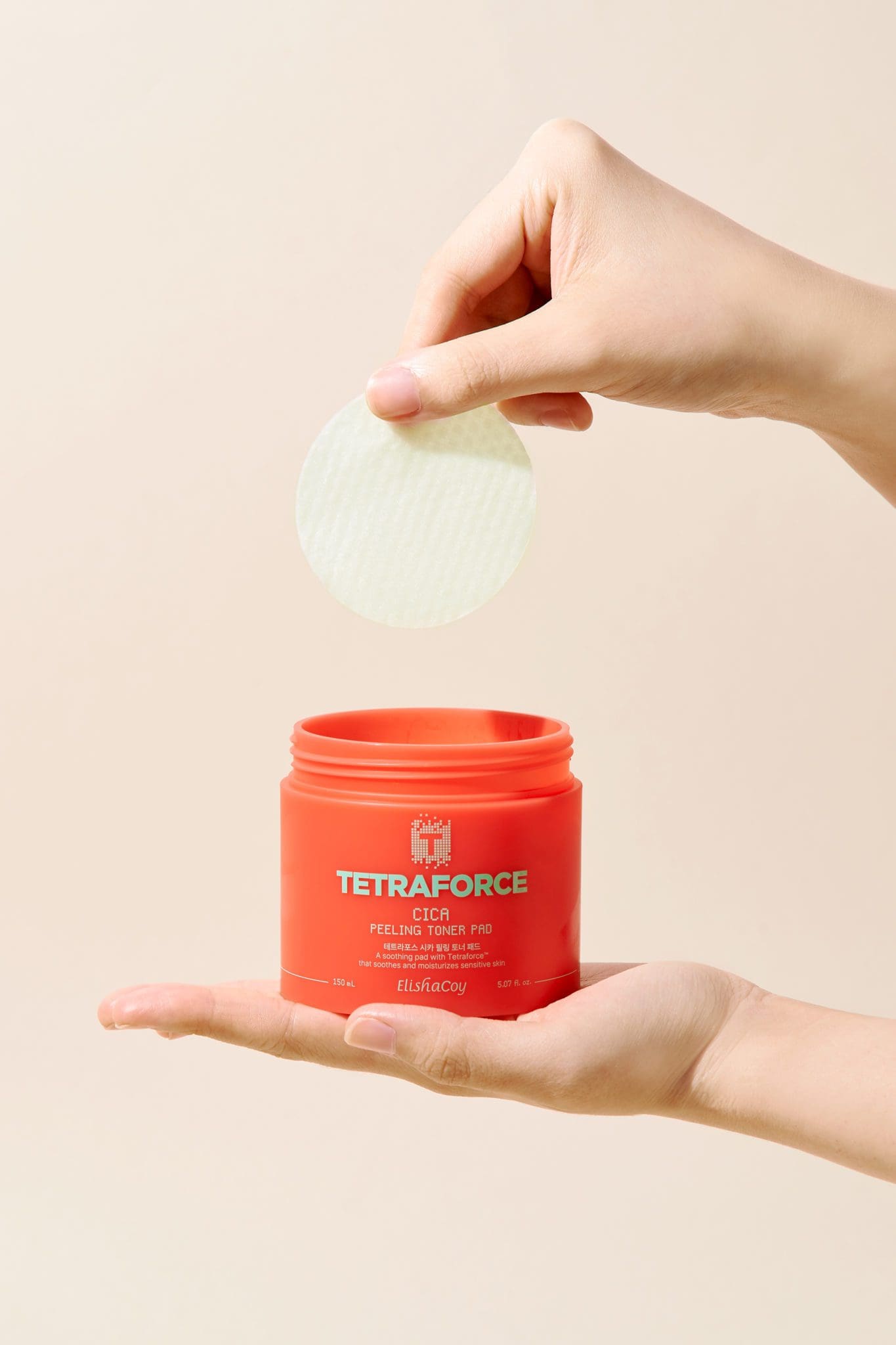 Tetraforce Cica Peeling Toner Pad 150 ml/60 pcs. - QKC